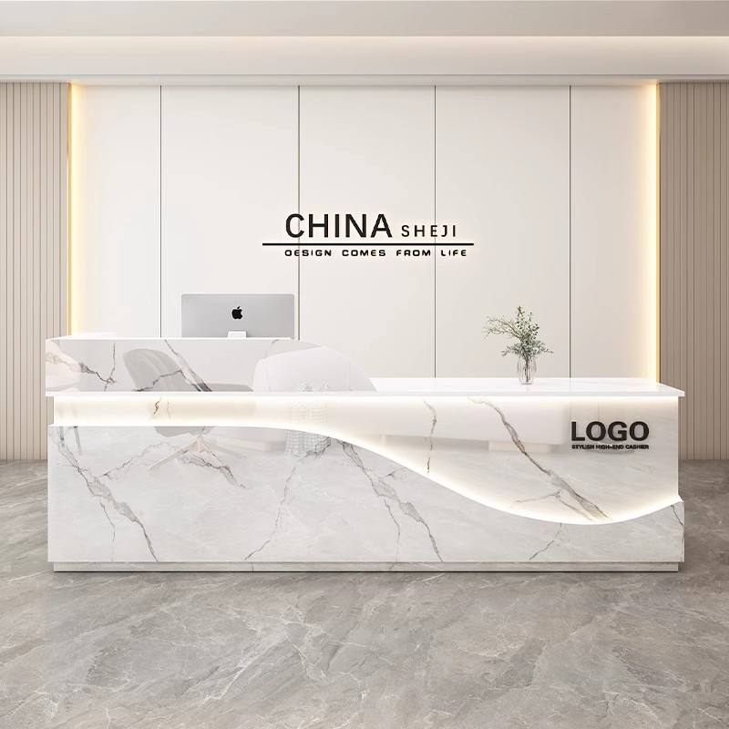 Front Desk Reception Desk Modern Simple Design Stain-resistant ...