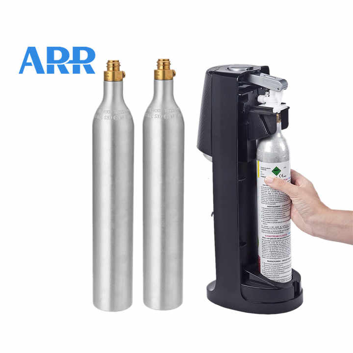New portable soda 60L 0.6L co2 bottle aluminum 360g/380g/400g/425g/450g co2 cylinder for ...