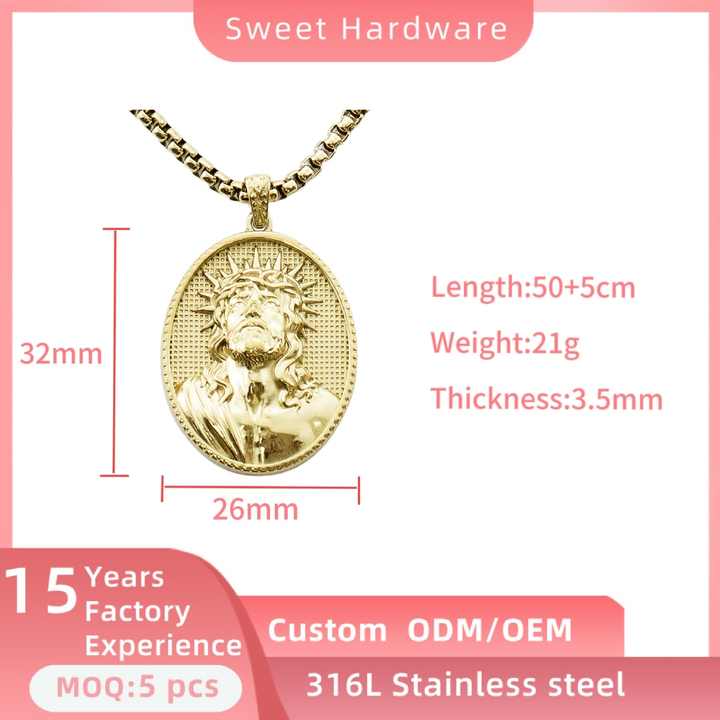 Gold Plating 14K & 18K European Norm 316L Stainless Steel Cross ...