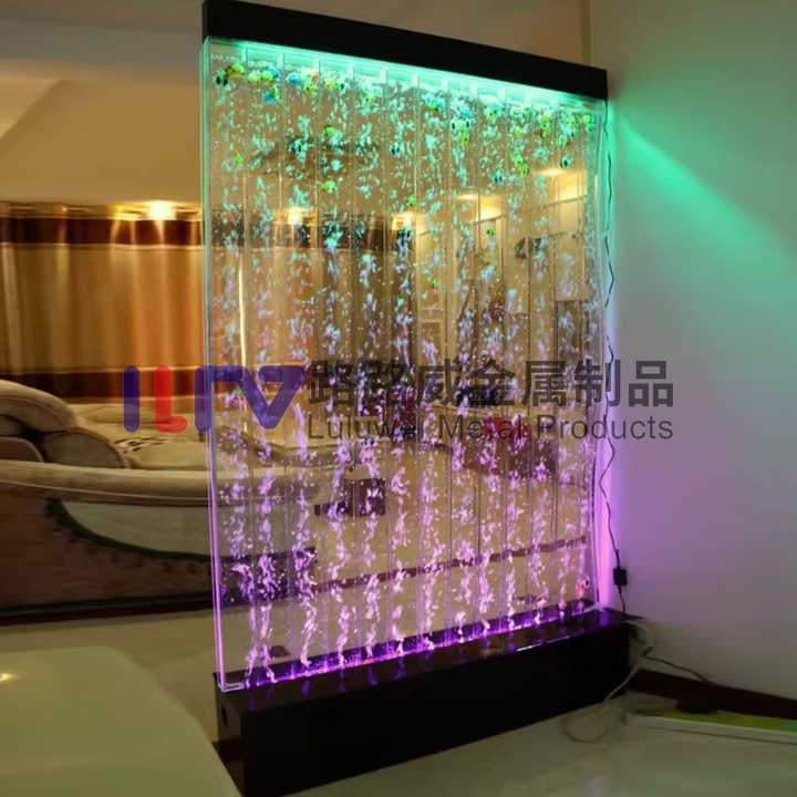 LED Bubble Water Wall - Stylish Room Divider & Fountain