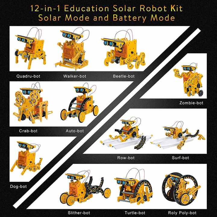 14-in-1 Solar Robot Kit: Educational STEM Science Toy for Kids and ...