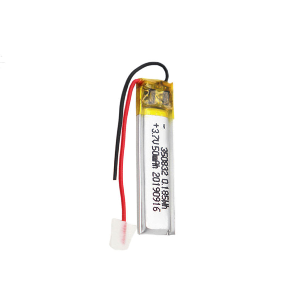 Smallest Rechargeable 3.7V 50mAh Mini Flat Rechargeable Li Polymer ...