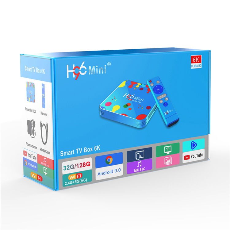 H96 Mini H6 4GB/32GB or 4GB/128GB 6K Android TV Box, Quad-Core ...