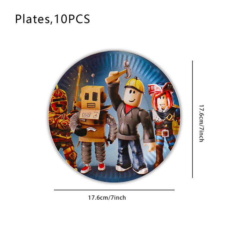 Birthday Party Decoration Set Roblox Birthday Banner Cake Topper ...