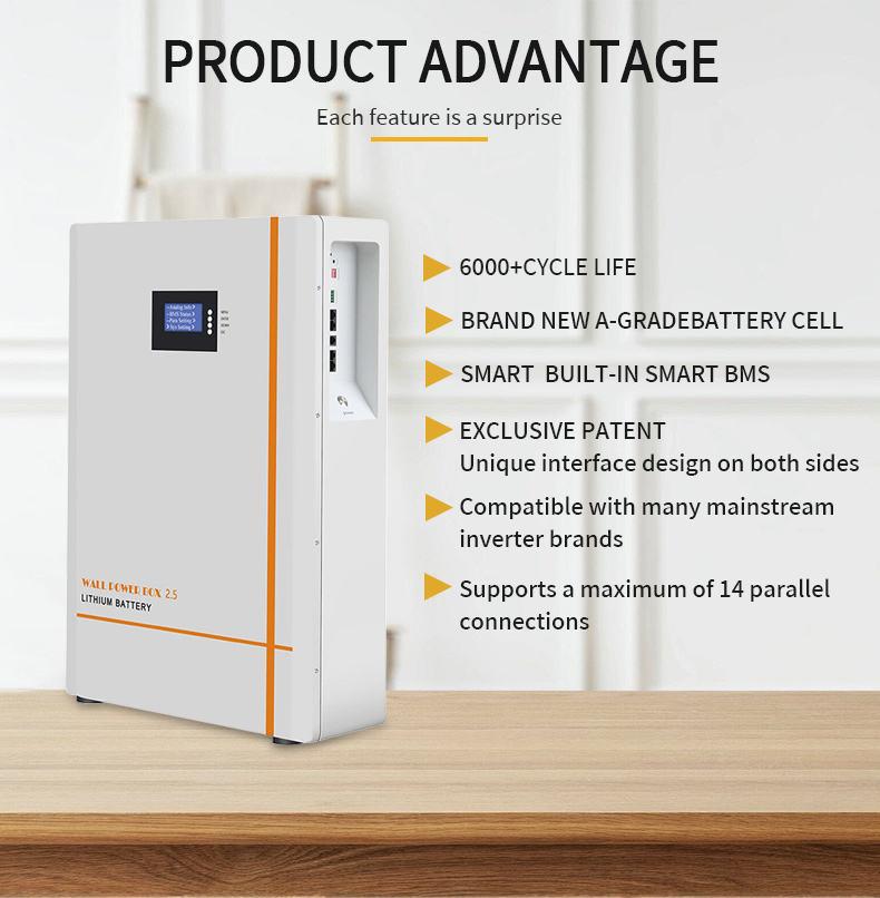 51.2v 100Ah Solar Lithium Ion Battery Lifepo4 48v 5 kwh All in One Home ...