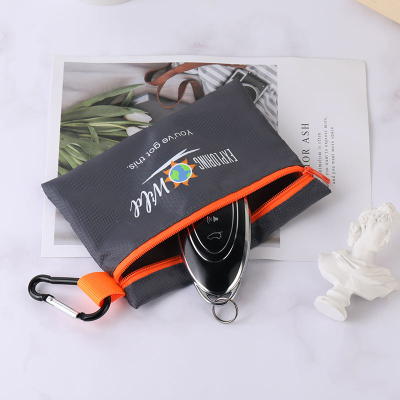 Small Branded Promotional Gift Recycled Polyester Coin Organizer Pouch ...