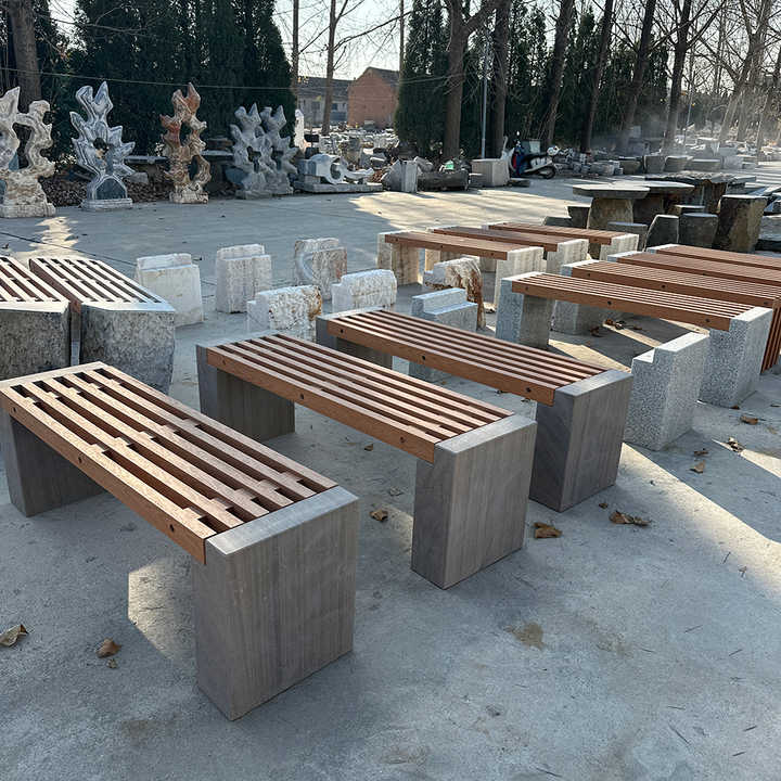 High Quality Modern Designed Marble Bench Basalt Granite Stone Bench ...