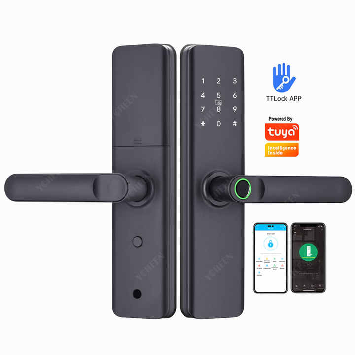 Fingerprint Password Digital Intelligent Lock NFC Key Card Tuya Wifi ...