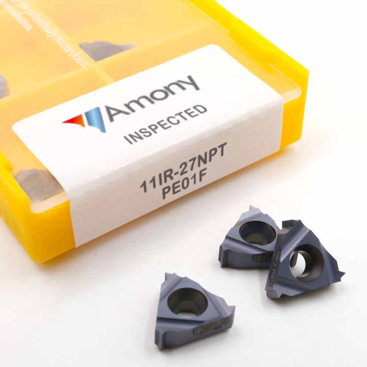 Amony NPT Threading Inserts Tungsten Carbide 08IR 11IR 16ER CNC Turning 60 Degree for Pipe/Steel ...