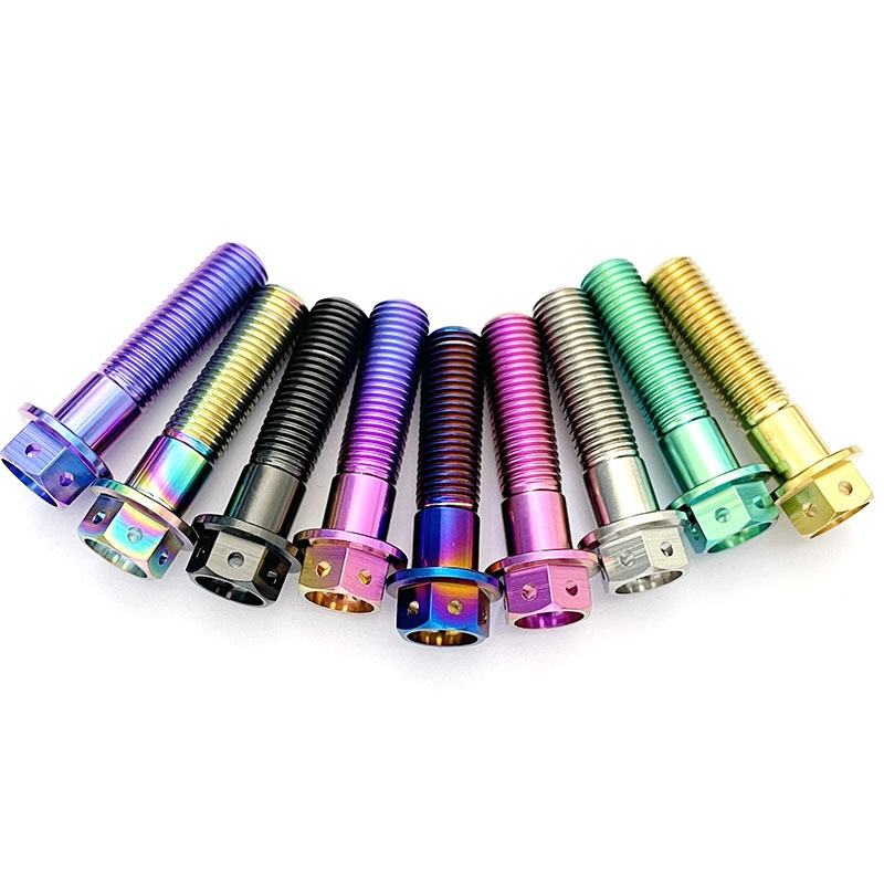 Torx Flange Gold Yellow, White, Blue, Black - Titanium Bolt