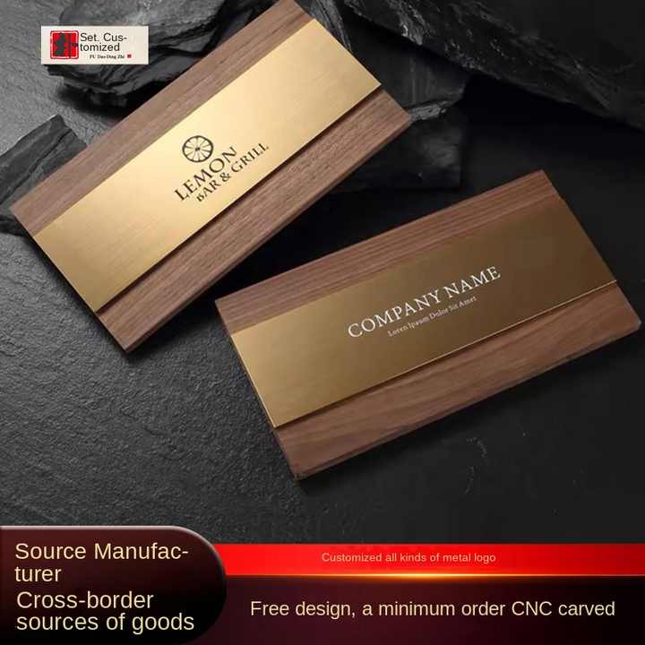 Custom Signboard Walnut Wood High-end Solid Wood Doorplates for Hotel ...