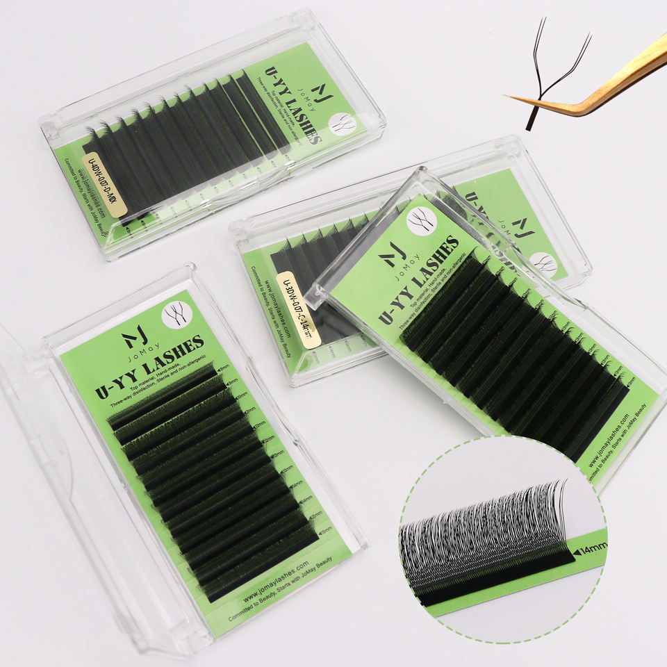 3D 4D 5D 6D 7D 8D YY Lashes U Shape W Shape Weave Narrow Clover Lash ...