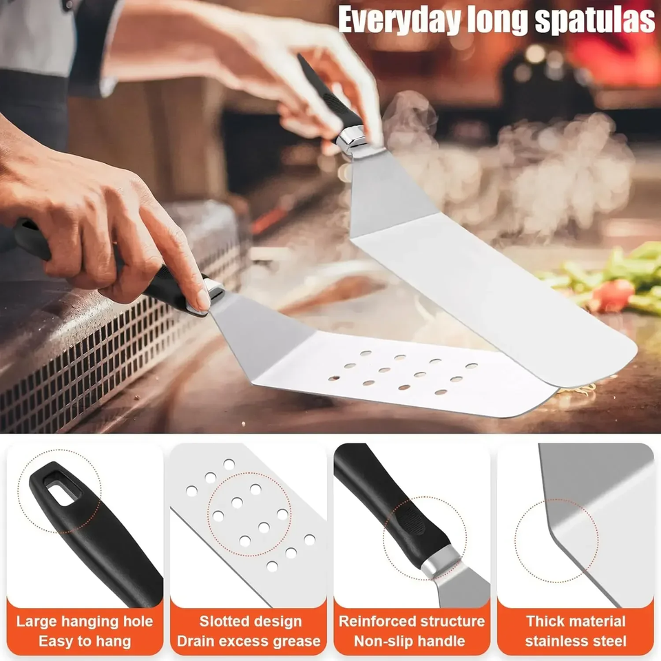 29-Piece Stainless Steel Outdoor Teppanyaki BBQ Grill Accessory Set ...