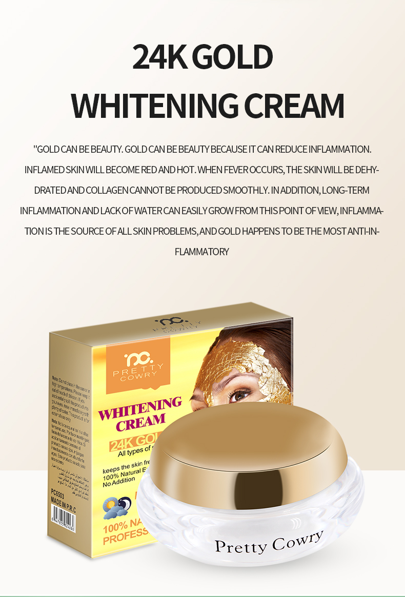 Pretty cowry 24k Gold whitening Face cream | Ruperhat.com