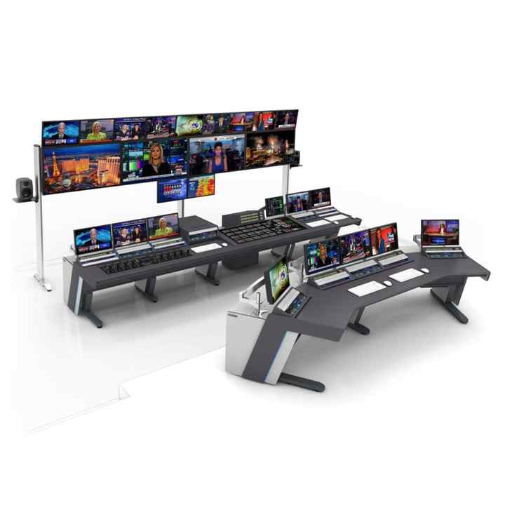 Custom Solutions Control Room Console Desk with Stand for Network ...