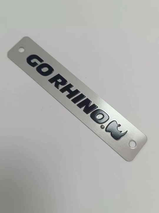 Custom Embossing Logo Brushed Aluminum Label Metal Name Plate