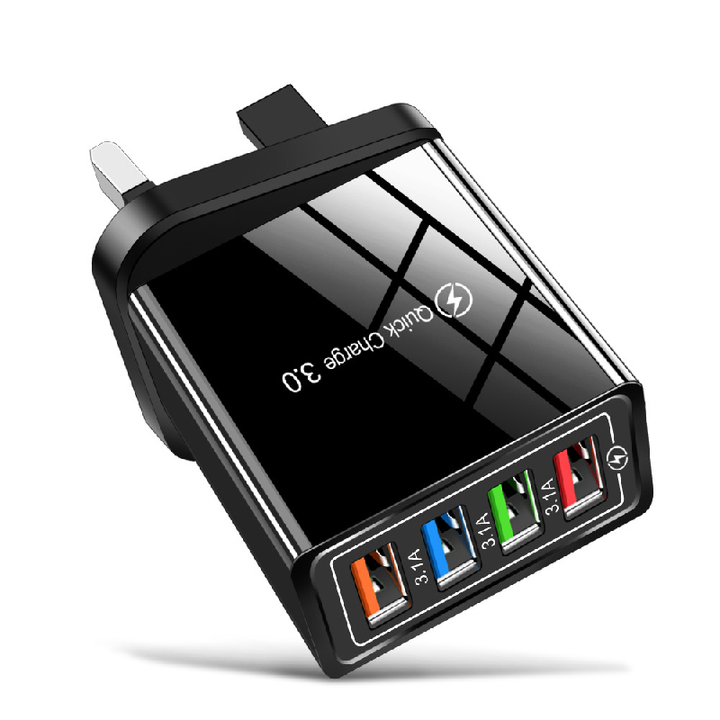 Fast Charging 3.1A All in European Us Uk 1 to 4 Plug Wall USB ...