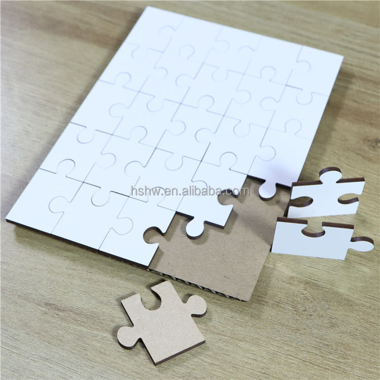 Manufacturer Hardboard Printable 25 Piece A5 Wood Puzzle