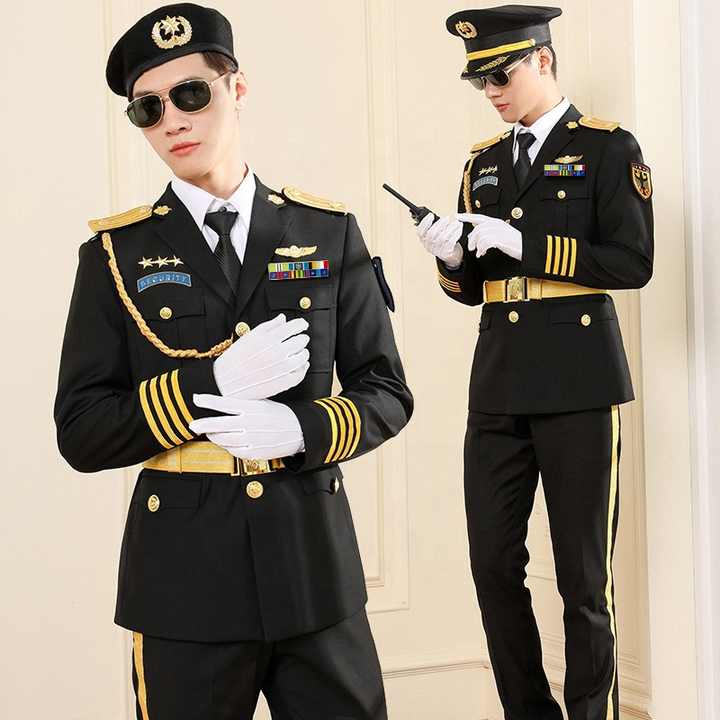 Custom Black Security Guard Officer Leader Uniform Security Safety ...