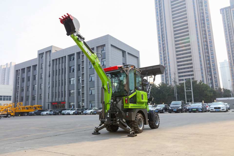 Hydraulic Steering Backhoe Loader 4WD Construction Equipment Sensitive ...