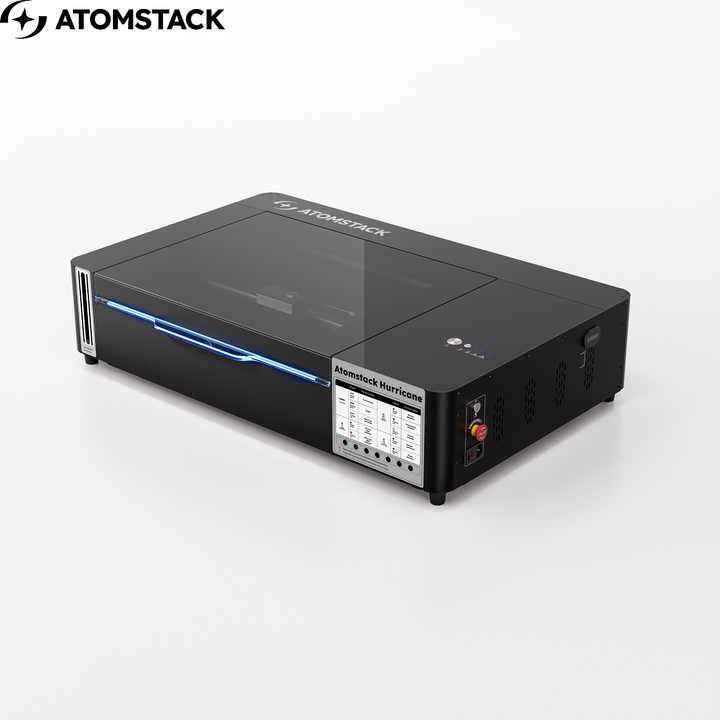 ATOMSTACK Hurricane 55W Portable CO2 Laser Cutting Machine Enclosed Air ...
