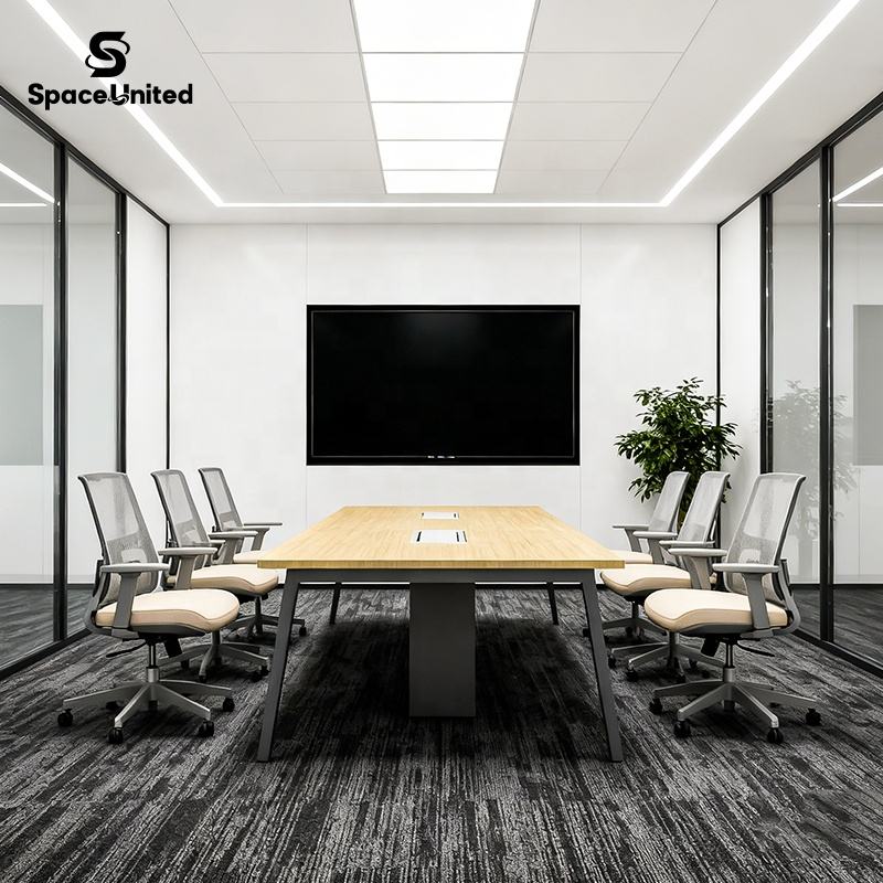SpaceUnited Factory Wholesale Conference Table Set Metal Frame ...