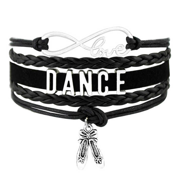 Dance Leather Bracelet - Infinity Love for Ballet Dancers