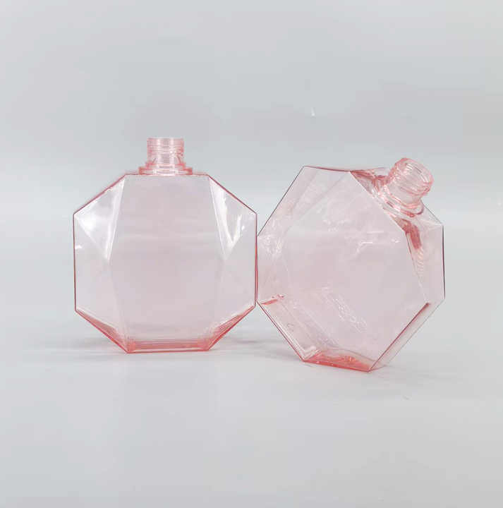 100ml 300ml 500ml Luxury Geometric Shape PETG Cosmetic Pump Bottle for Shampoo and Lotion ...