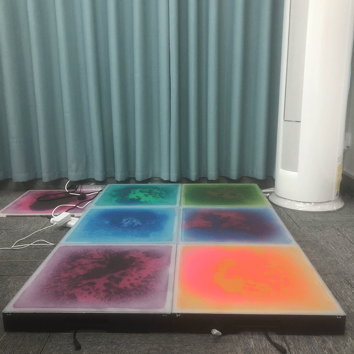 Rechargeable RGB Colors Pressure Sensitive Led Tiles Illuminated Liquid ...