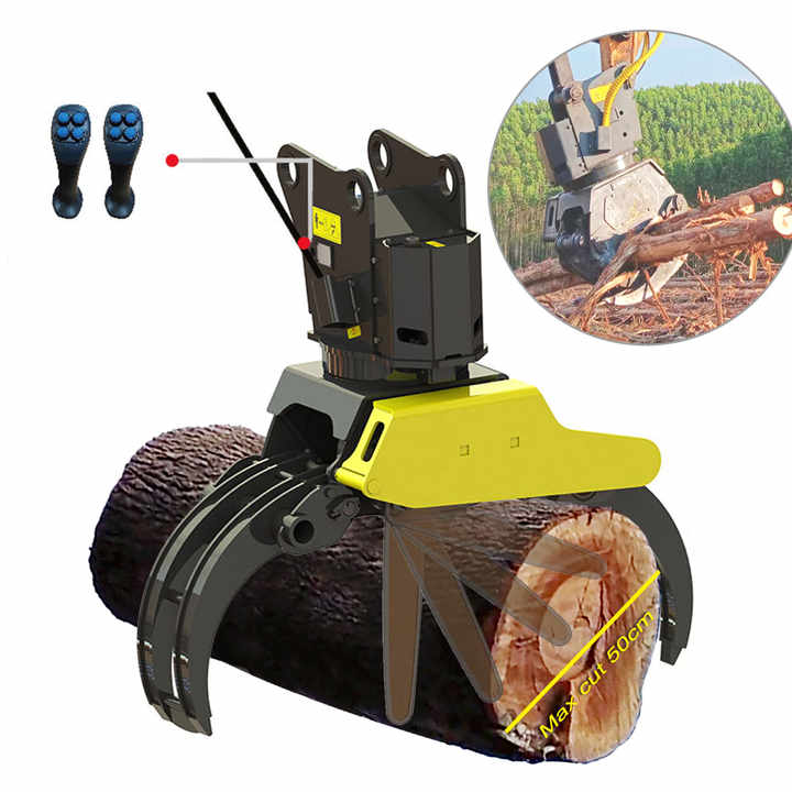 XUVOL Tree Cutter Grapple Saw - Efficient Excavator Attachment