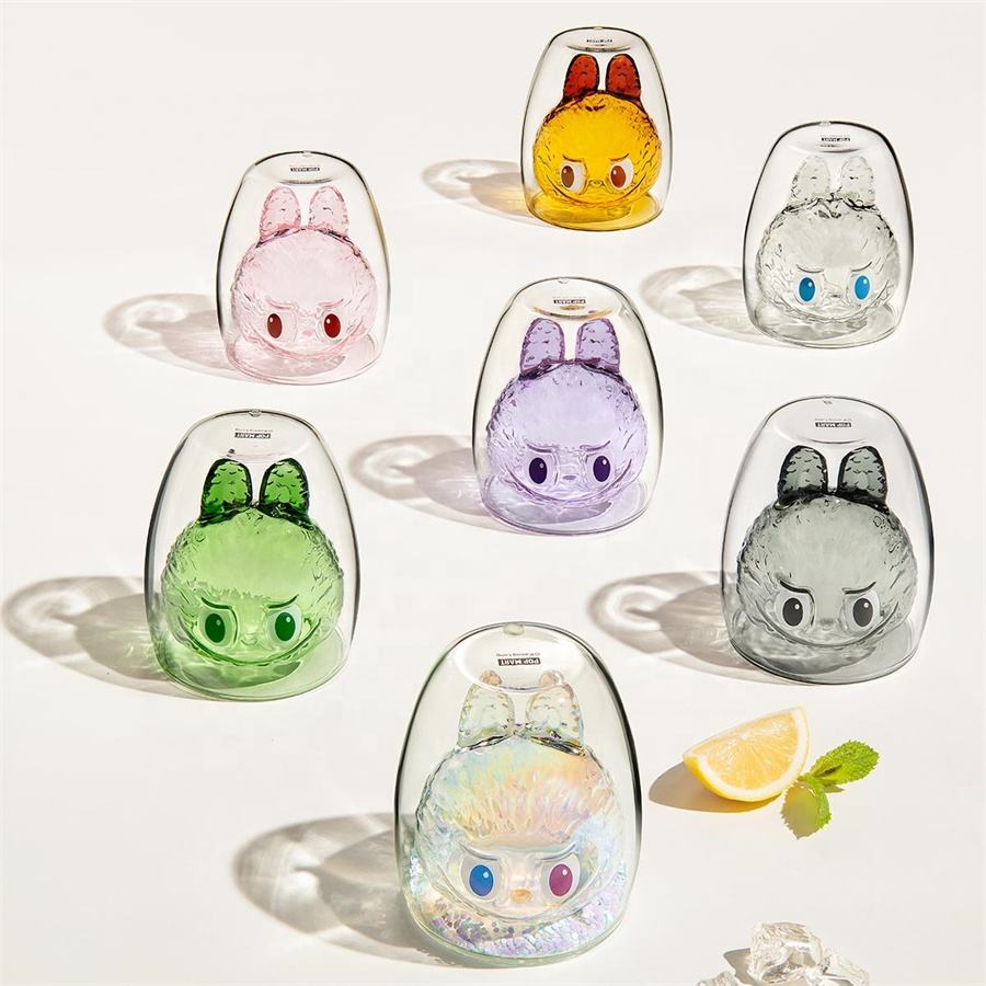 Original POP MART Labubu the Monsters Double-layer Glass Cup Blind Box ...