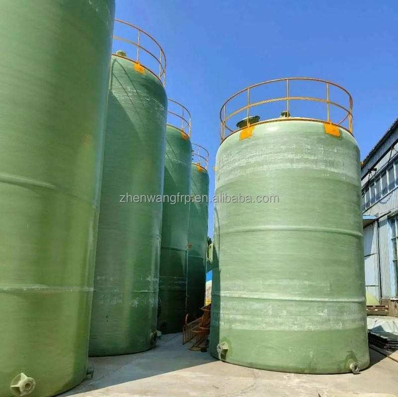Vertical FRP Storage Tank Fiberglass Reinforced Plastic Chemical Water ...