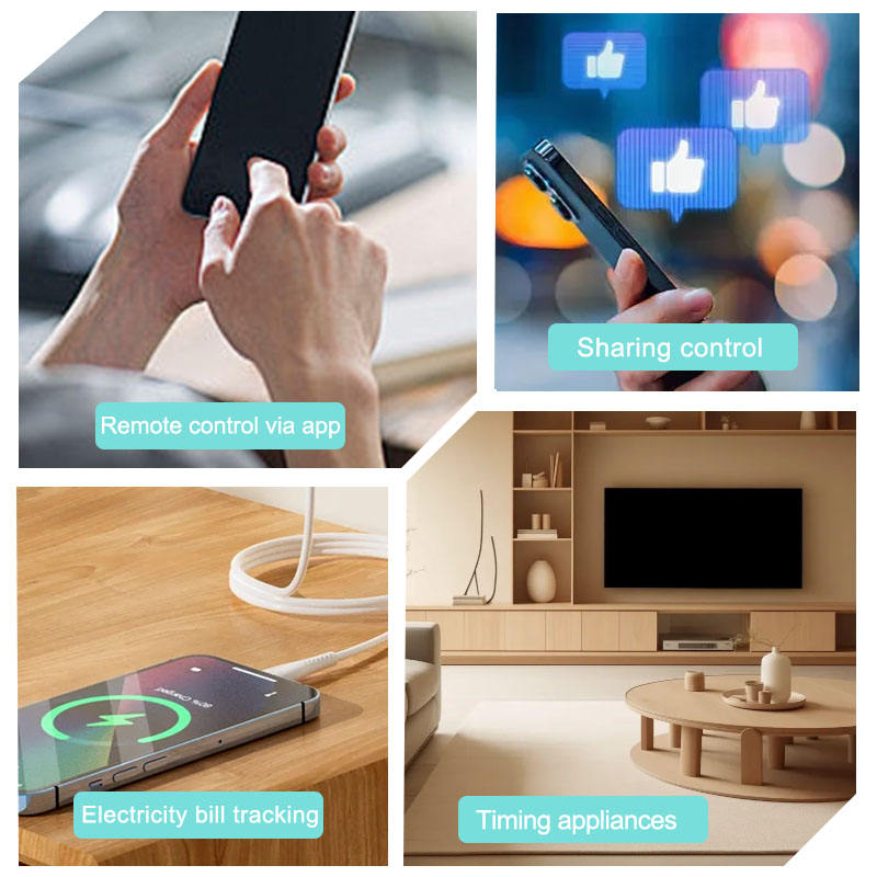 French Wi-Fi Enabled Smart Plug with Voice Control 50m Outdoor Range ...