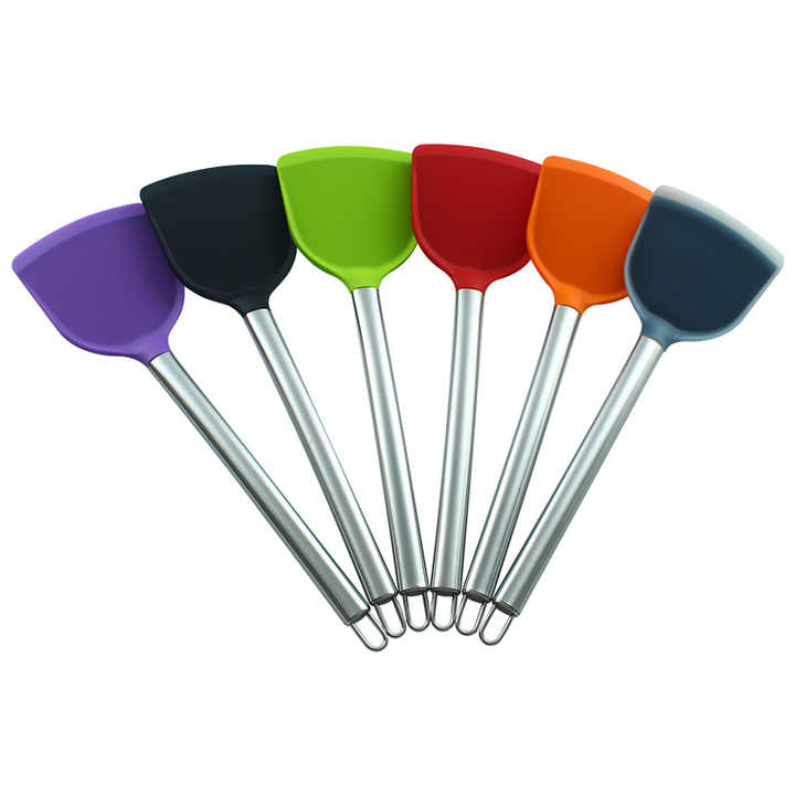 Modern Minimalist Stainless Steel Silicone Chinese Spatula Non-stick ...