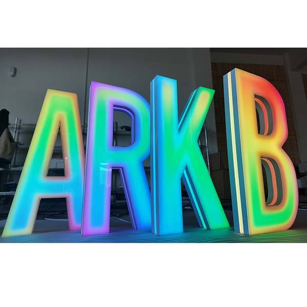 Custom Sign Led Letters Acrylic Rgb Shop Sign Multicolor LED Electronic ...