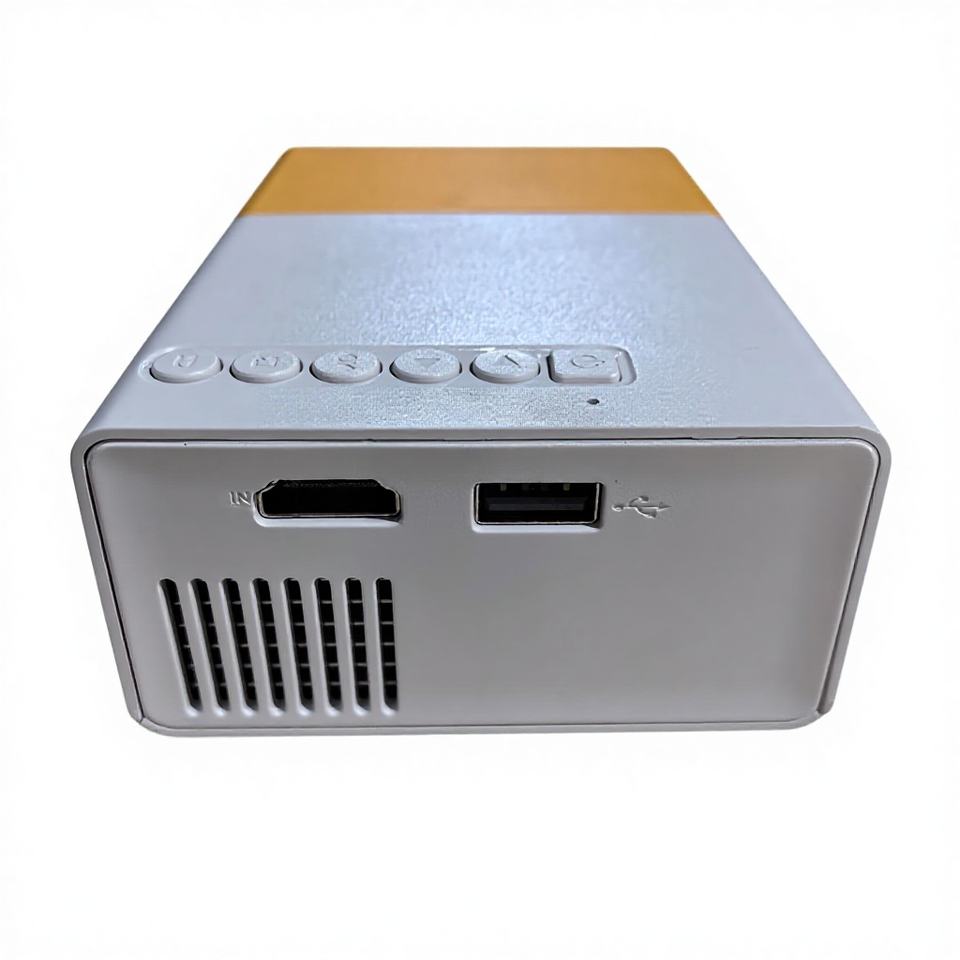 YG300 Mini Portable Home Theater Projector Yellow White Dual Color LED ...