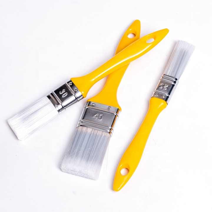 Building Construction Tools - Paint Brush Filament Yellow Plastic Handle