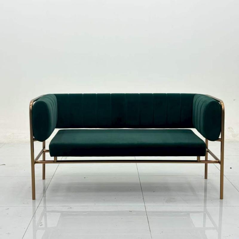 Light Luxury Curved High Density Sponge Velvet Loveseat Custom ...