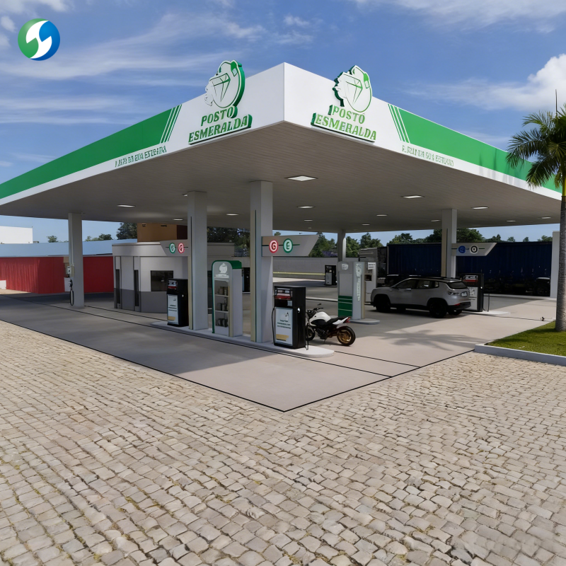 Low Cost Customized Modern Acrylic Structure Canopy Waterproof Gas ...