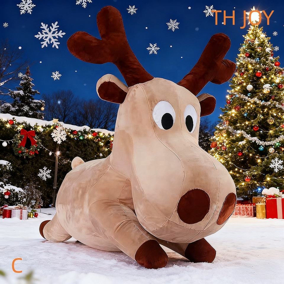 Free air Ship to Door, 2025 New Inflatable Christmas Reindeer Fur Santa ...