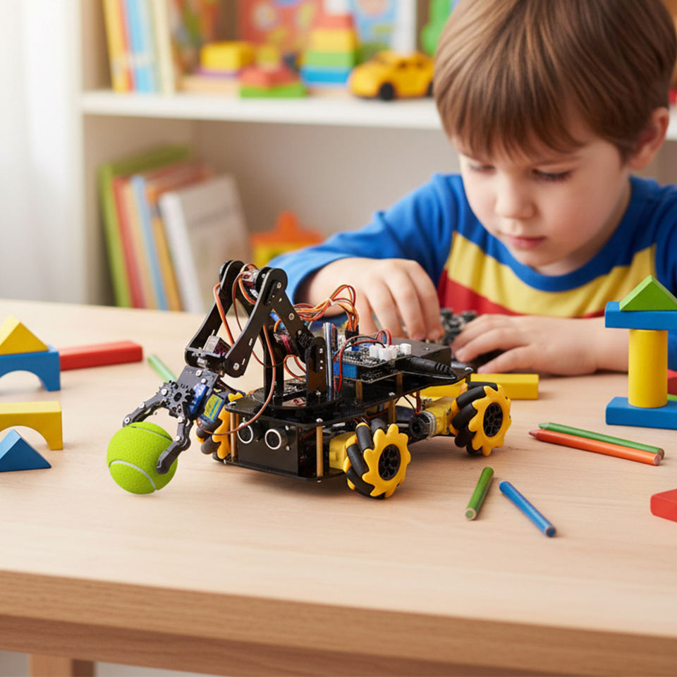 ACEBOTT NEW Stem Education Robot Arm Car Set With Tutorial DIY Coding ...