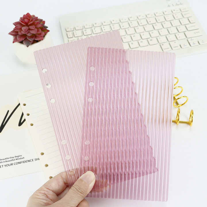 DIY Loose-leaf Cover Acrylic Sheets Binder Cover A6 Binding clear Matte ...