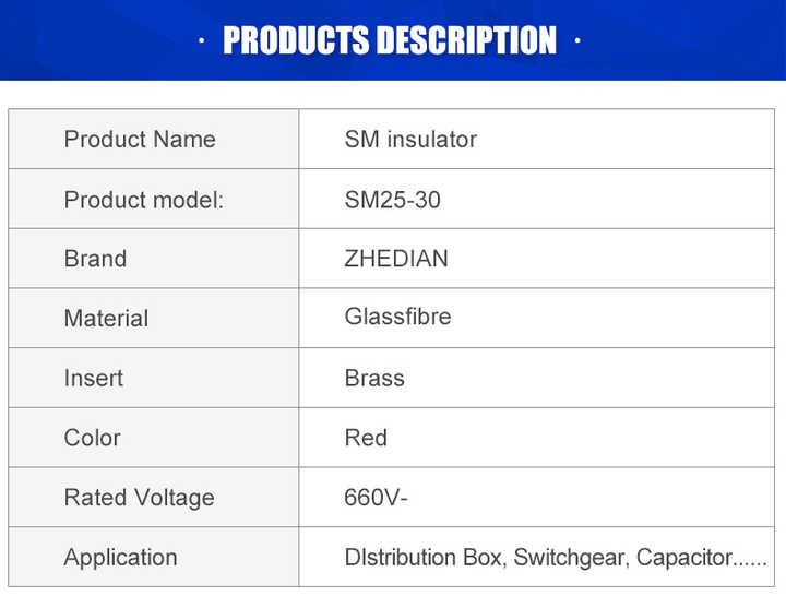 Busbar Insulator SM Series Copper Screws Low Voltage Support Bus Bar ...