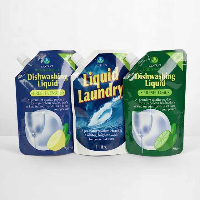 Custom Shaped 1L 2L Refill Stand up Liquid Soap Pouches
