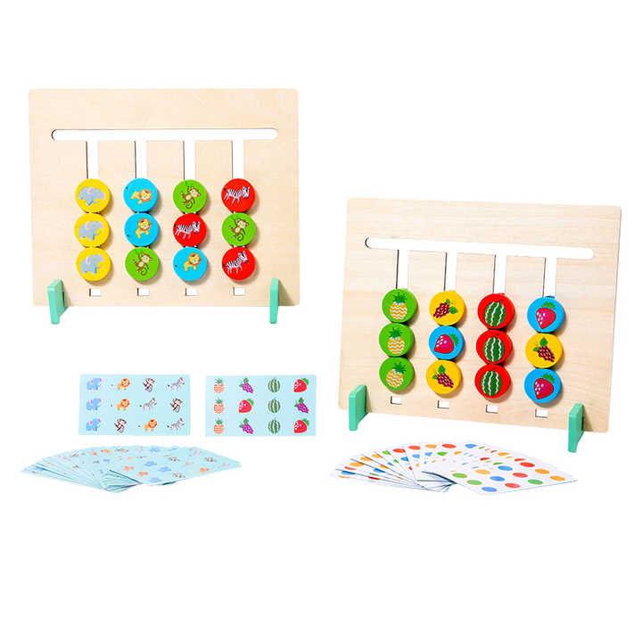 Wooden Four Color Walking Maze Game Popular Animal Matching Maze Game ...