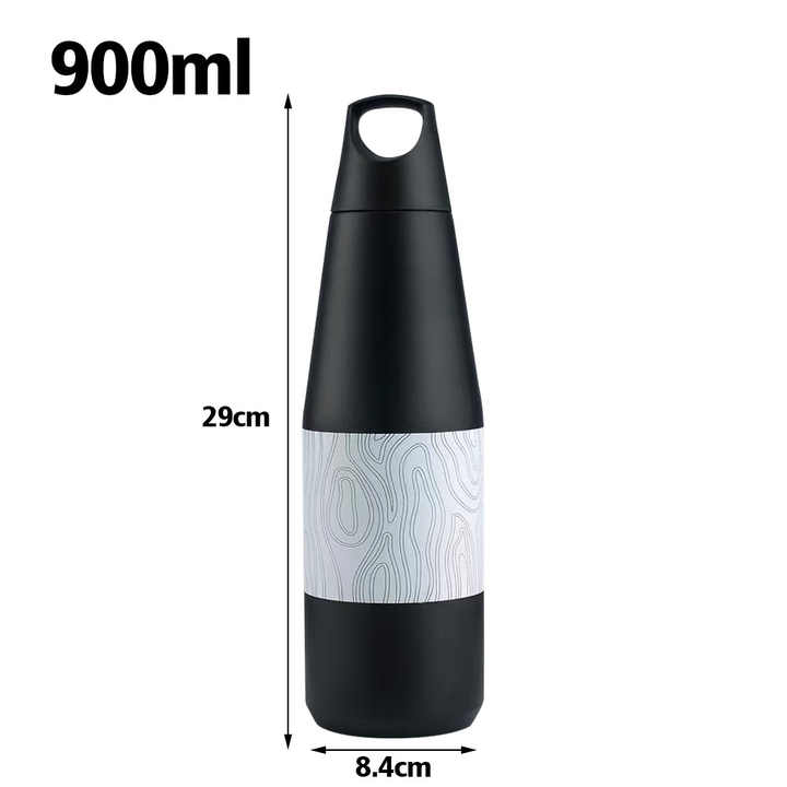 New Shape 30oz 900ml Double Wall 304 Stainless Steel Water Bottle Travel Vacuum Flask With ...