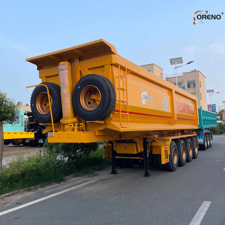 Heavy Dump Trailer 3 Axle 4 Axle 35/40 CBM Tipper Trailer 60 Tons Dump ...