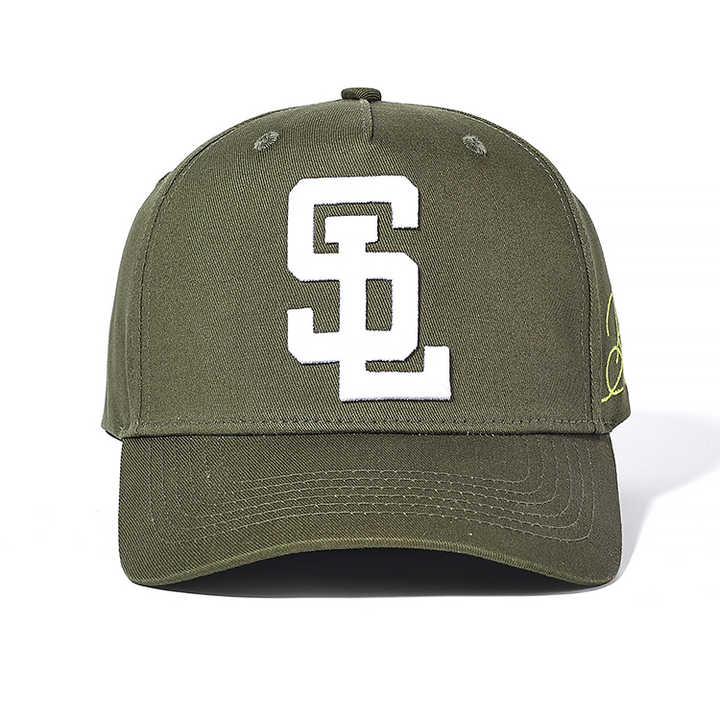 Green Baseball Cap with Custom logo High Quality 5 Panel Gorras 3D ...