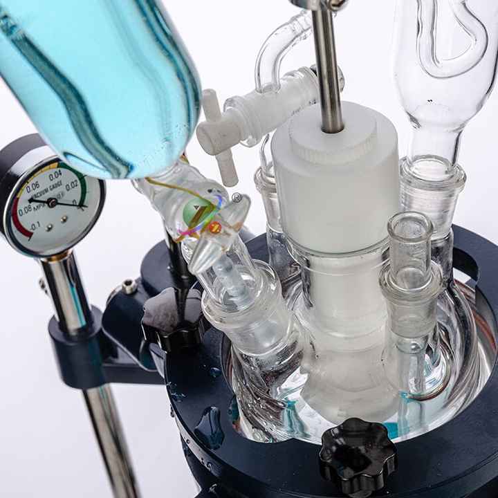 2L Jacketed Glass Reactor HEB-2L & Small Bioreactor for Laboratory ...