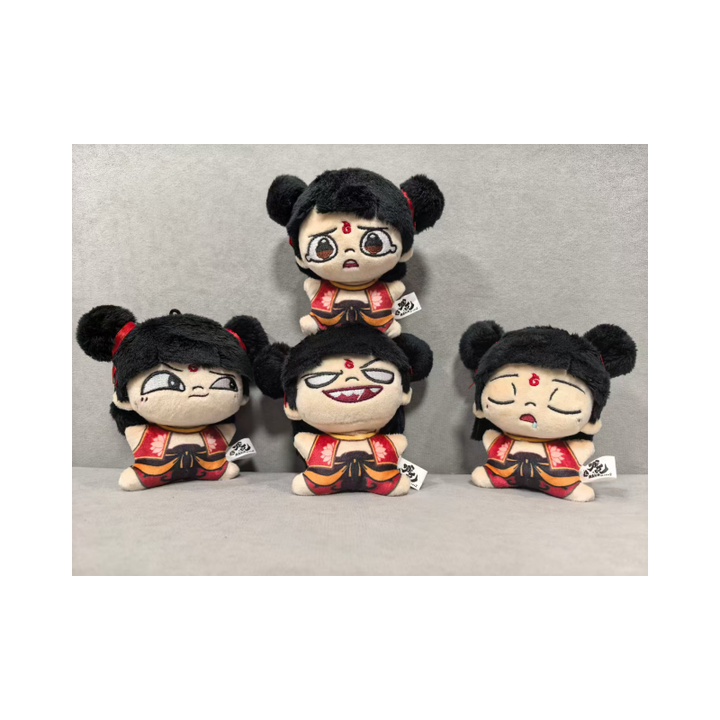 Wholesale 10cm Anime Star Red Nezha Plush Keychain Super Soft Fluffy ...